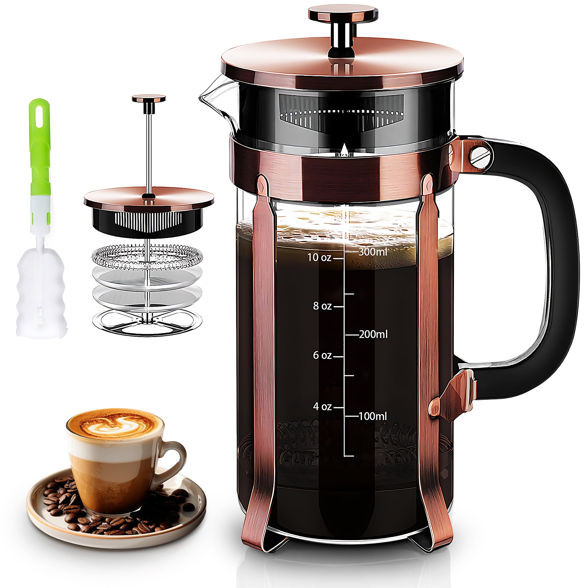 YMMIND French Press Coffee Maker 304 Stainless Steel Coffee Press,with ...