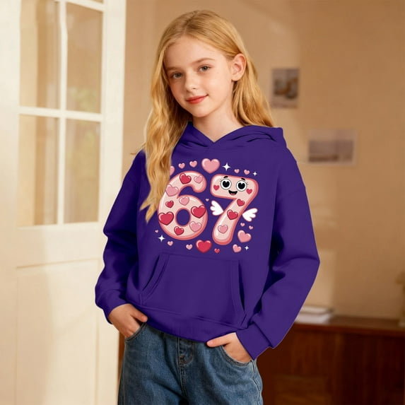 YMNXA Big Boys Girls Hoodies With Pocket Long Sleeve 6 7 Print Fashion ...