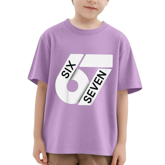 YMNXA Big Kids Boys Girls T Shirt Short Sleeve Round Neck 6 7 Print ...