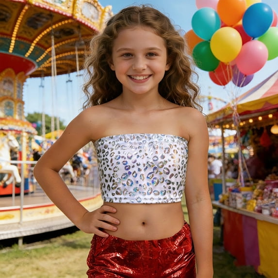 YMNXA Big Kids Girls Camisole Sleeveless Leopard Print Comfortable ...