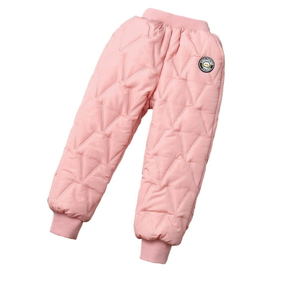YMNXA Big Kids Girls Thermal Pants Elastic Waist Solid Color Plush ...