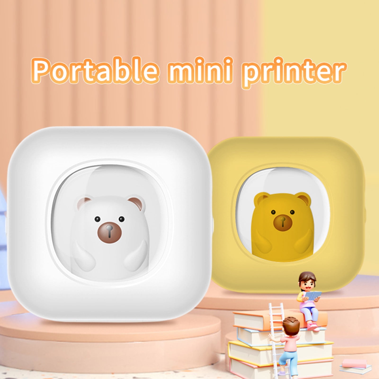 YMTQ Mini Inkless Sticker Printer Bluetooth compatible Portable ...