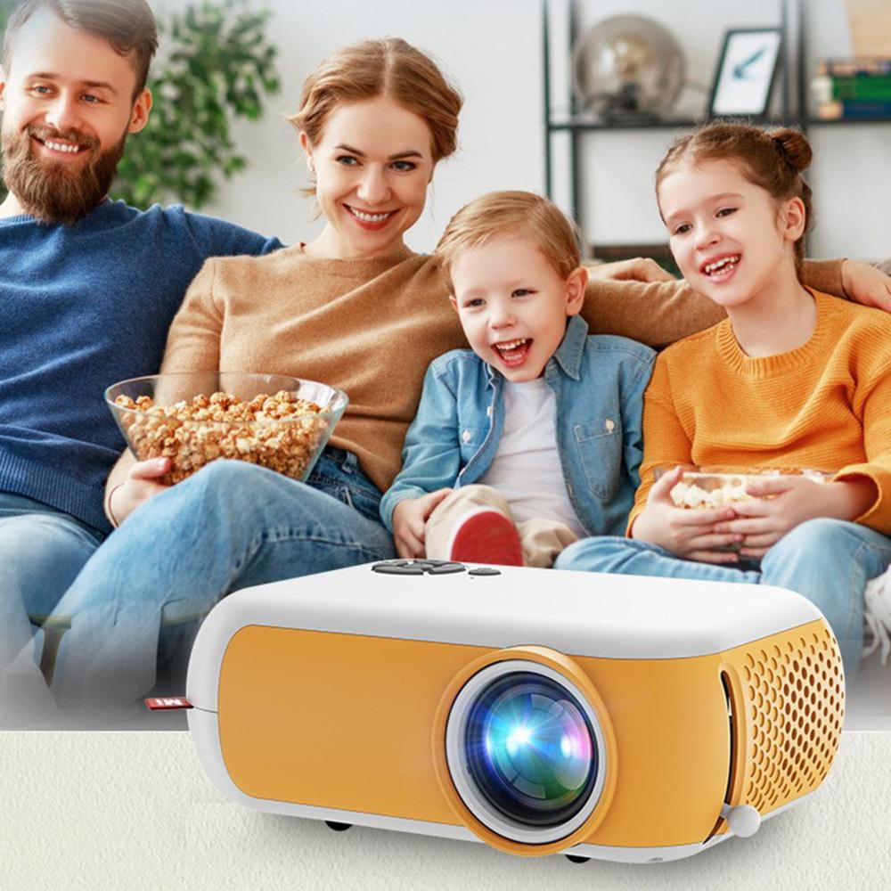 YMTQ Projector Portable Mini Home Supports 1080p HD HDMI LED Diffuse ...