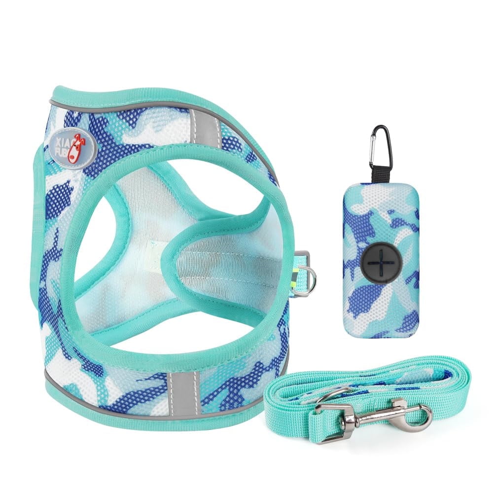 YMTQ Small Dog Harness Set, 3 in 1 Camo Pet Harness Leash Bag Set, Dog ...