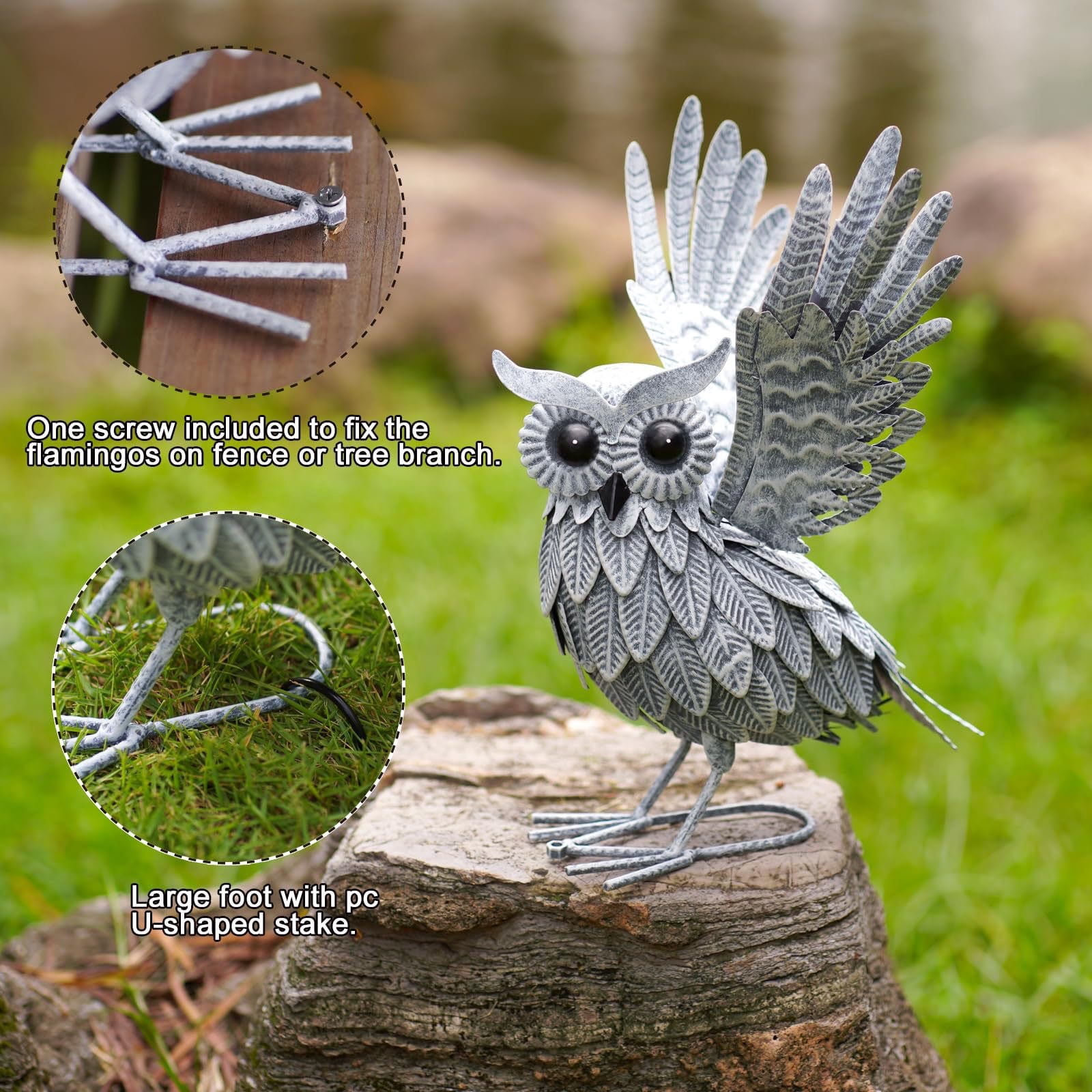 YMUQEIGH Clearance Garden Owl Statue Yard Metal Decoration - Walmart.com