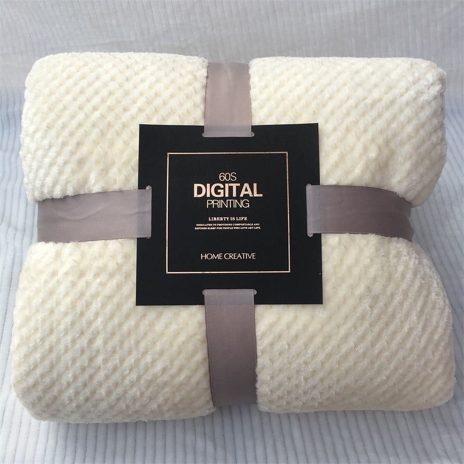 YMUQEIGH Clearance Soft Warm Plaid Fleece Bed Blanket Large Mesh ...