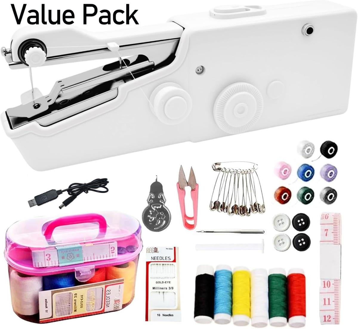 YMWVH 1.97in Portable Mini Handheld Sewing Machine - Quick Sewing for ...