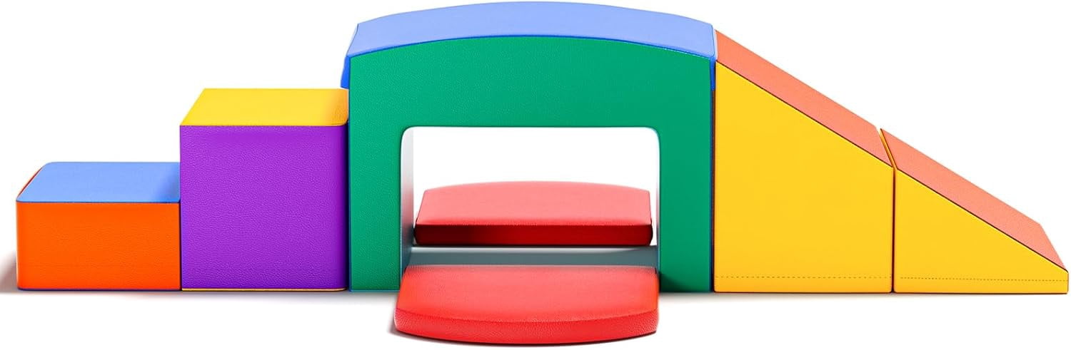 YMYMGGI Foam Climbing Blocks for Toddlers, 6 Pieces Soft Climbing Toys ...