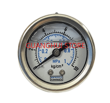 YN40Z Axial Stainless Steel Shock-proof Pressure Gauge 40mm M10*1 1/8 Oil Hydraulic Oil Pressure ...