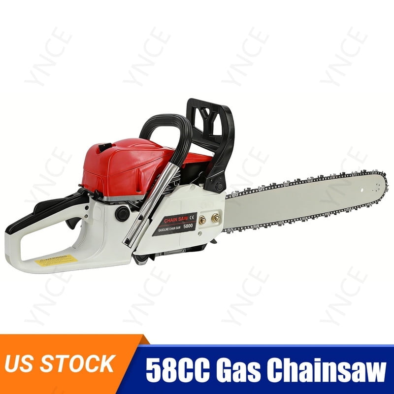 YNCE 20 Inch Gas Chainsaw, 58CC Professional Chainsaw with 2-Stroke ...