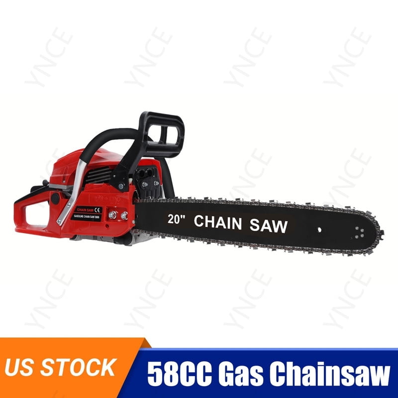 YNCE 20 Inch Gas Chainsaw, 58CC Single Cylinder Air-cooled 2 Stroke ...