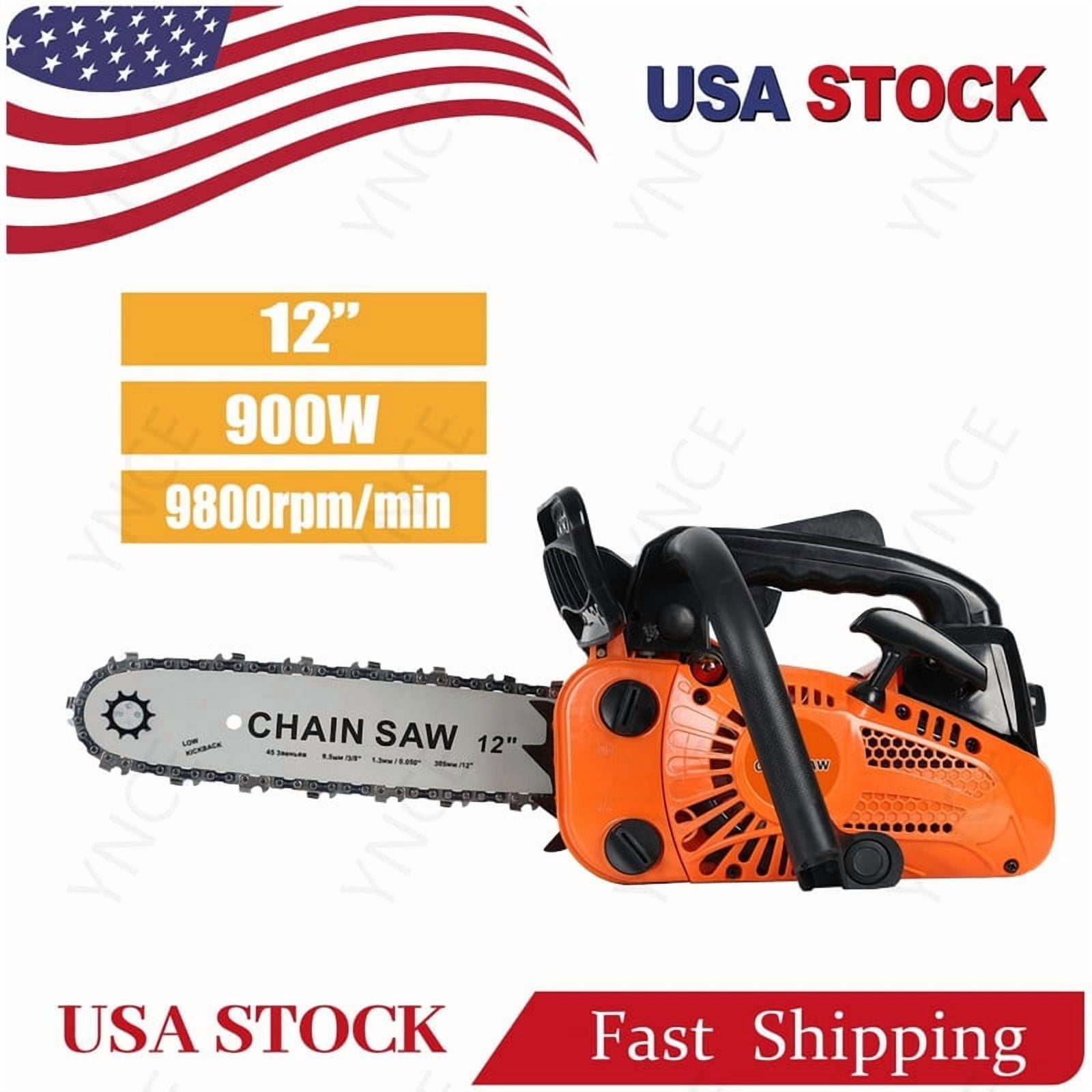 YNCE 25.4 cc Gas Powered Chainsaw, 12 in Quick-Switch Bars – 260 ml ...