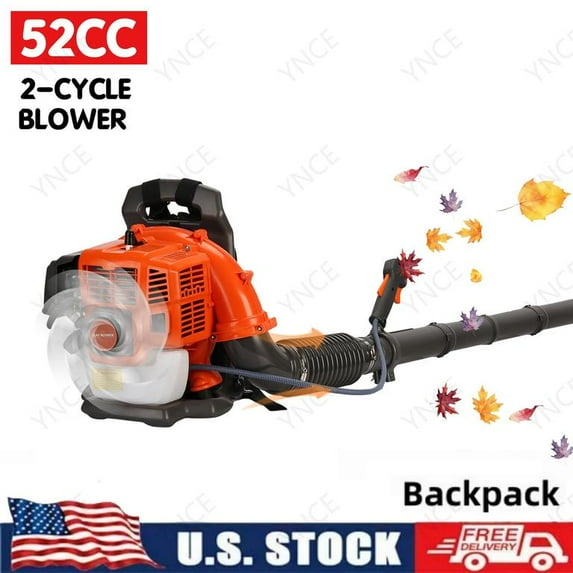 YNCE 52CC Gas Backpack Leaf Blower, 550CFM 1.7HP 2 Cycle Engine, Heavy ...