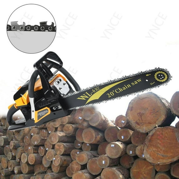 YNCE 58CC Gas Chainsaw, Professional Chainsaw with 2-Stroke Engine ...
