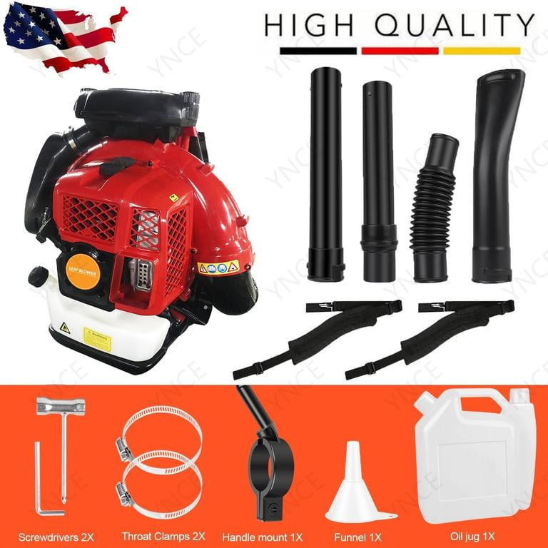 YNCE 80CC Gas Backpack Leaf Blower – 4.8HP 2 Cycle Gas Leaf Blower ...