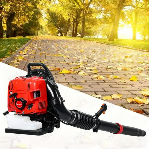 YNCE Gas Leaf Blower, 75.6CC 5HP 2 Stroke Backpack Leaf Blower, 900CFM ...