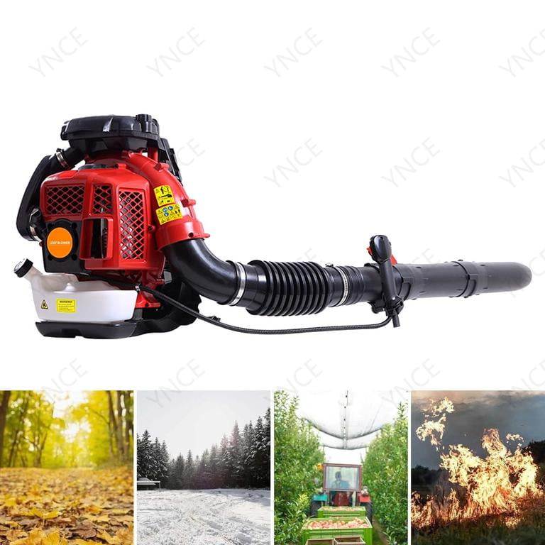 YNCE Leaf Blower Backpack, 80CC Gas Powered Strong Air Flow 900CFM ...
