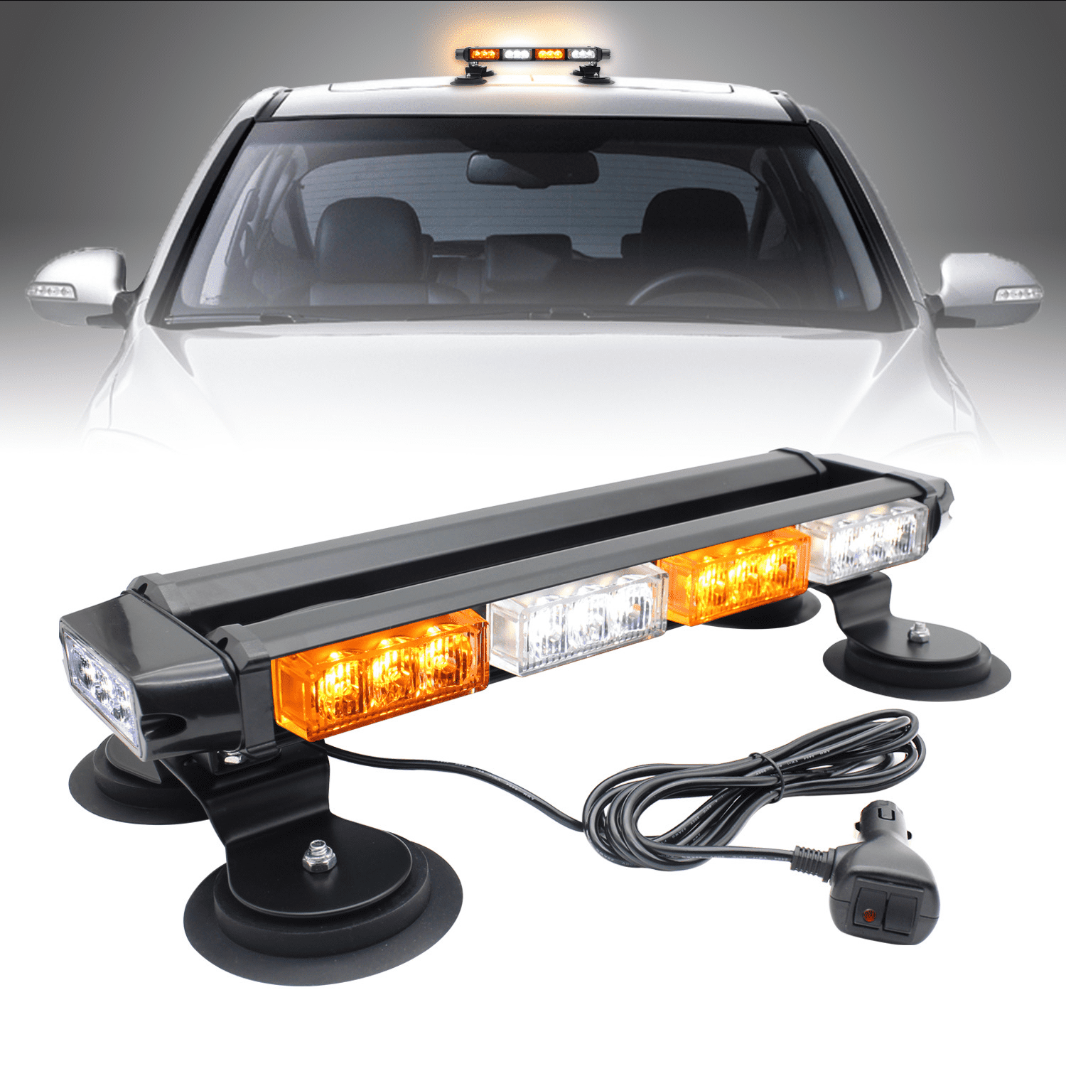 YNERC 29.5" 54 LED Strobe Light Bar Double Side Flashing High Intensity ...