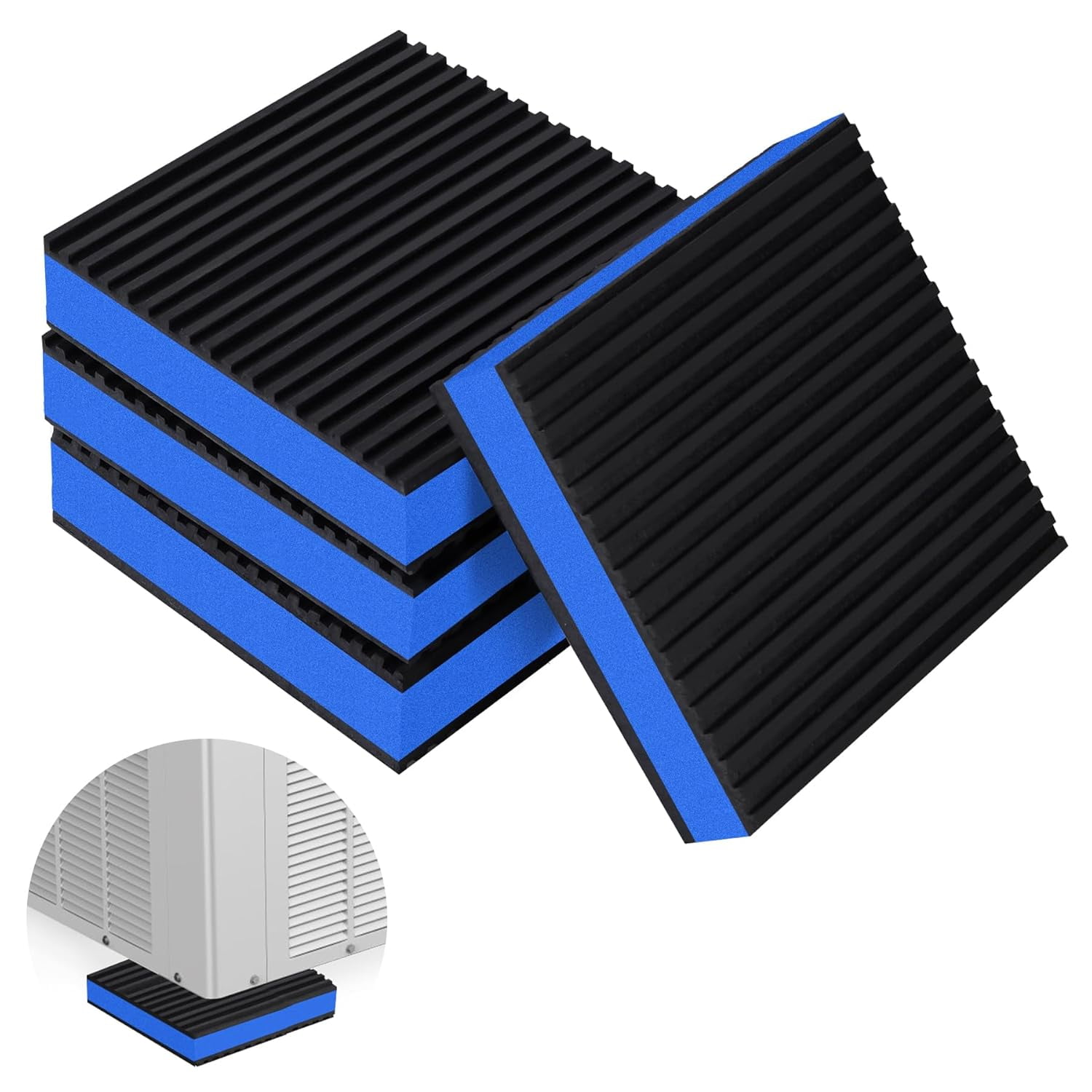 YNERC 4 Pack Rubber Anti Vibration Pads 4" x 4" Heavy Duty EVA ...