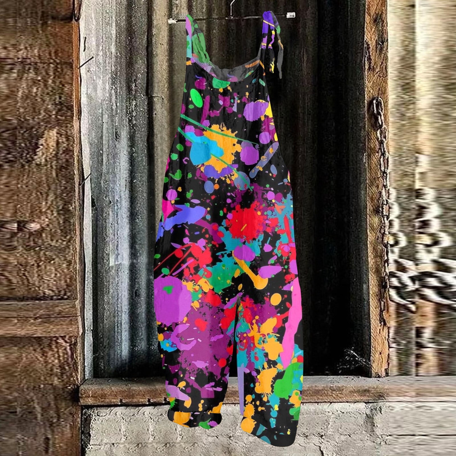 YNGKMEA Mardi Gras Womens Holiday Overalls Baggy Adjustable Fit ...