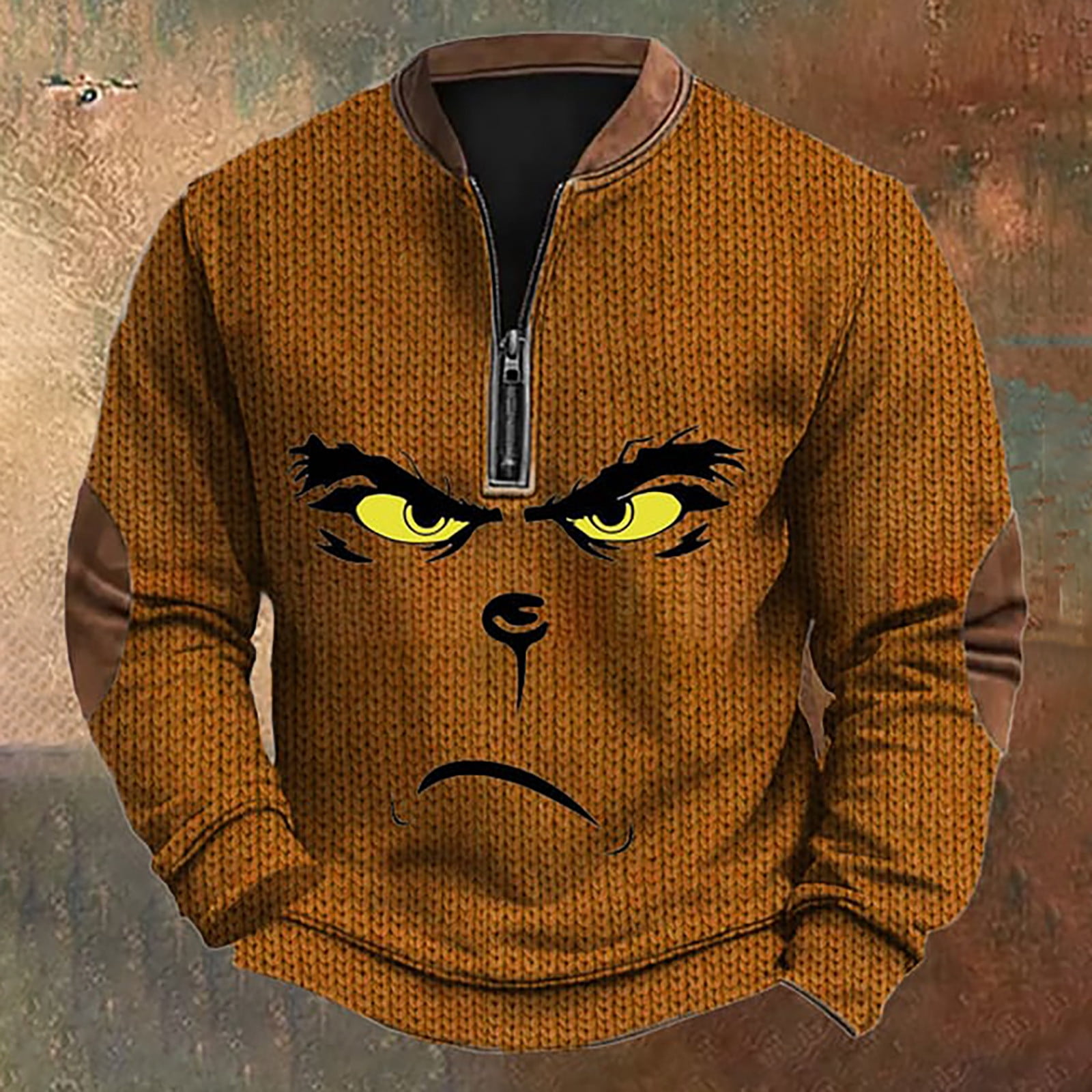 YNGKMEA Men's Fashion Sweatshirts Fashion Printed Zip Up Sweatshirt ...