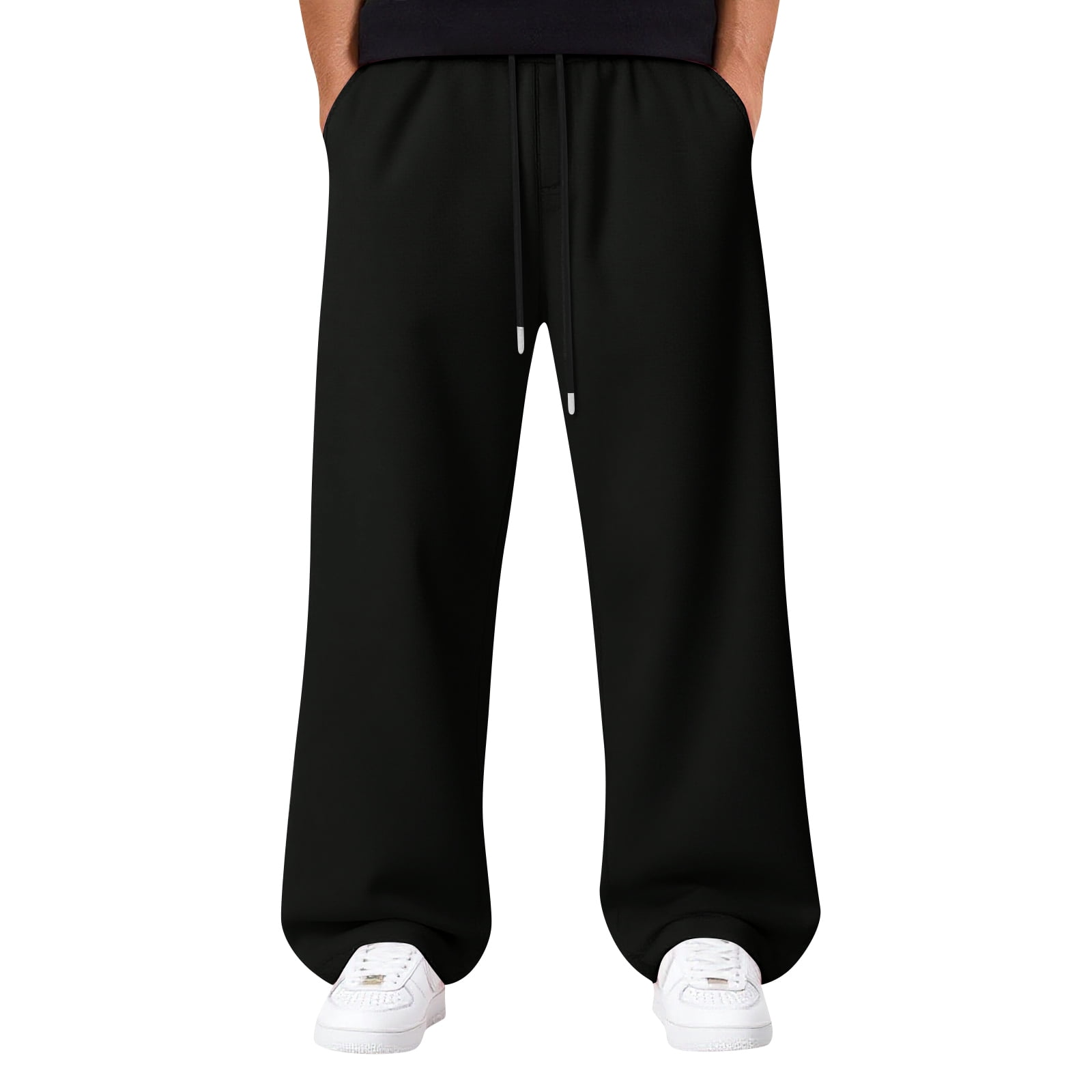 YNGKMEA Mens Baggy Sweatpants Wide Leg Lounge Sweat Pants with Pockets ...