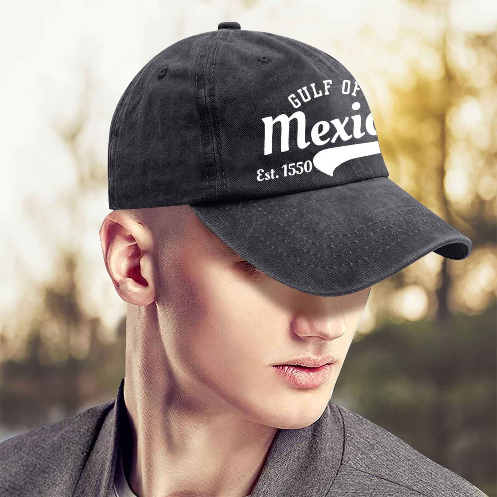 YNGKMEA Retro Gulf Of Mexico Hat Mens Mexico Print Vintage Beach ...