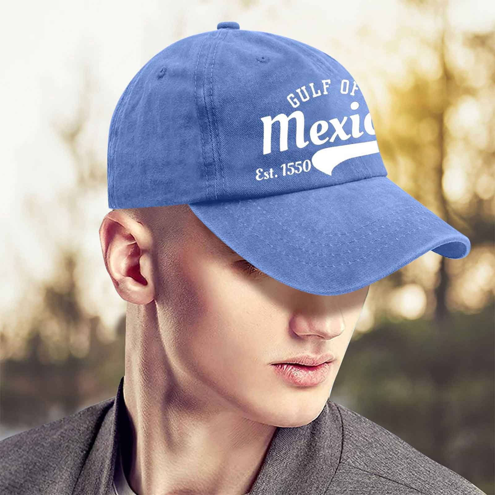 YNGKMEA Retro Gulf Of Mexico Hats Mens Mexico Printed Vintage Beach ...