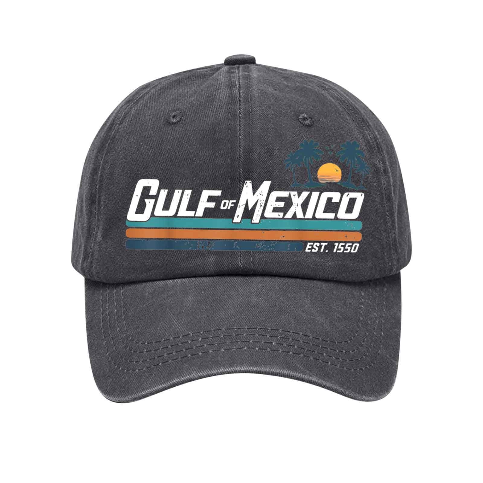 YNGKMEA Retro Gulf Of Mexico Since 1672 Hats Soft Summer Gulf Of Mexico ...