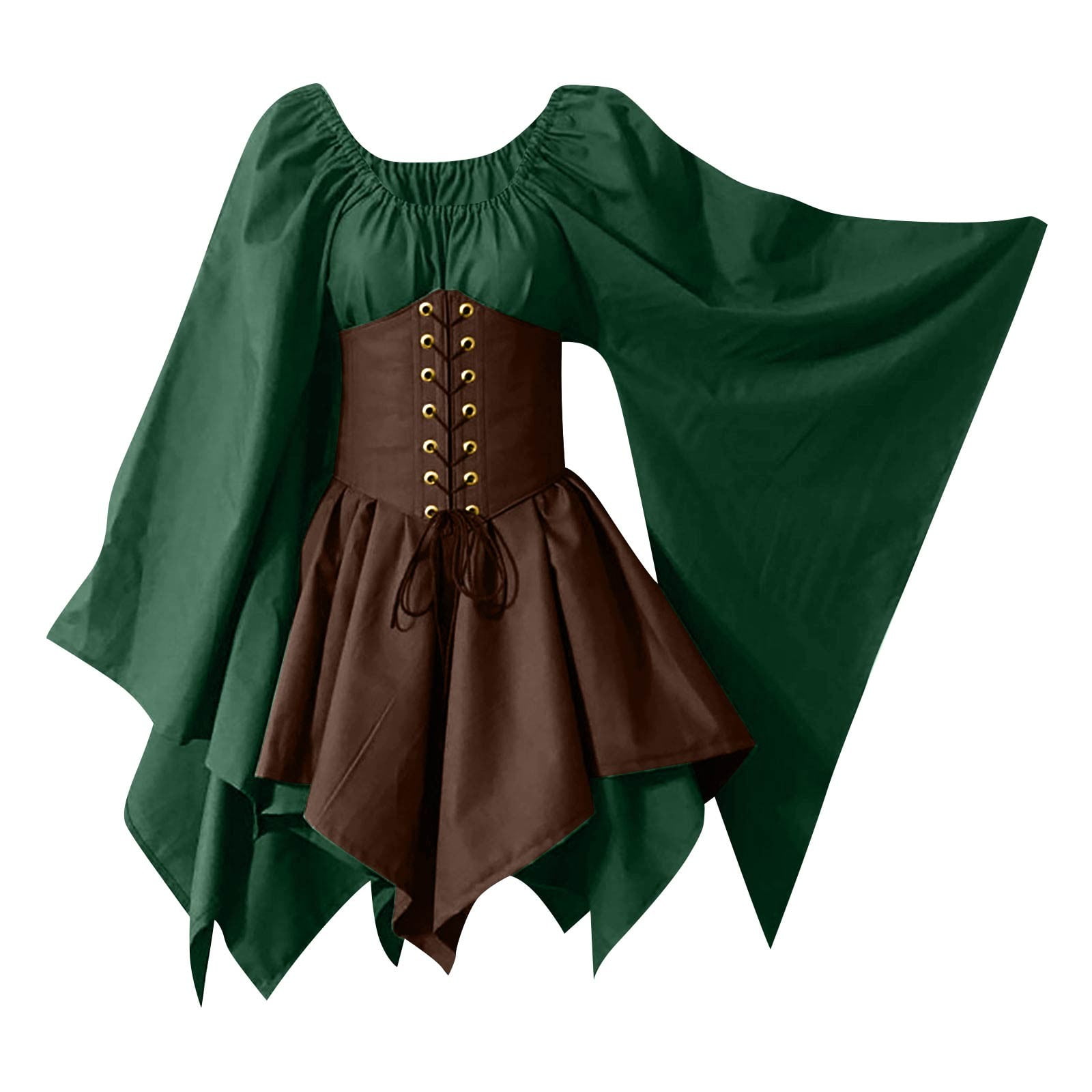 YNGKMEA Traditional Irish Dress for Women Fairy Elf Victorian Gothic ...