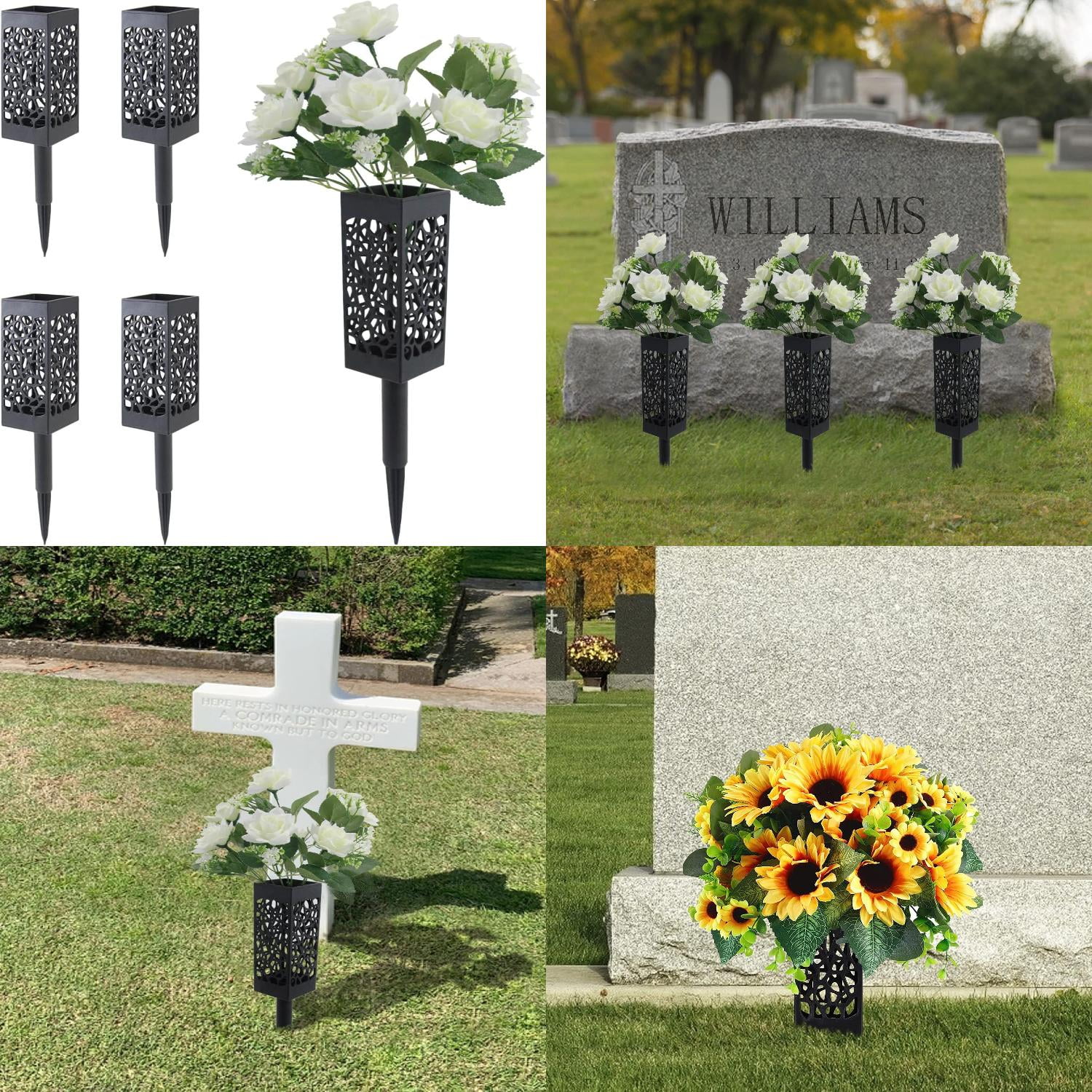 YNGURJA Beautiful Decorative Bocola Cemetery Headstones with Drainage ...