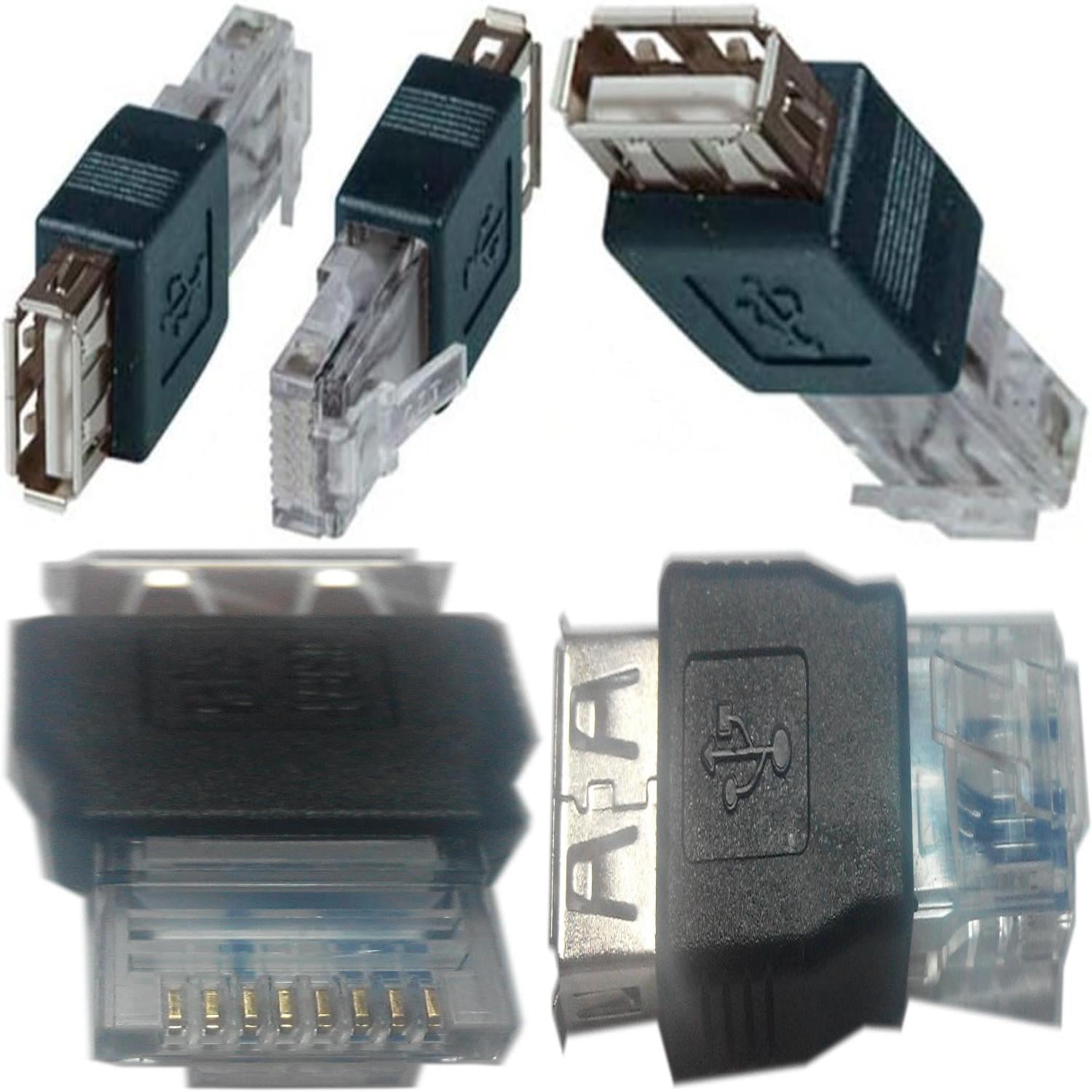 YNGURJA Reliable High-Speed Crystal USB AF-RJ45 Connector - 2-Pack USB ...