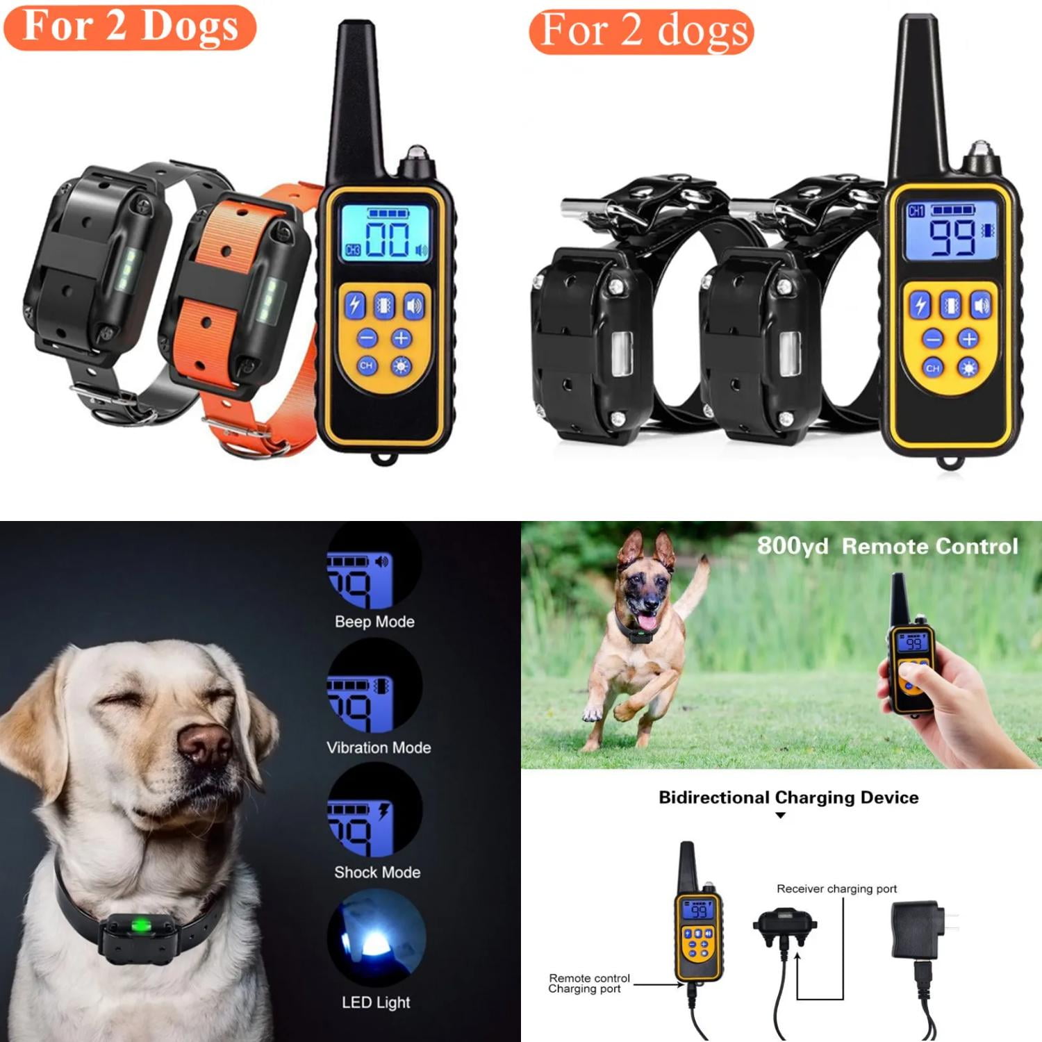 YNGYFE Advanced waterproof rechargeable remote control dog training ...