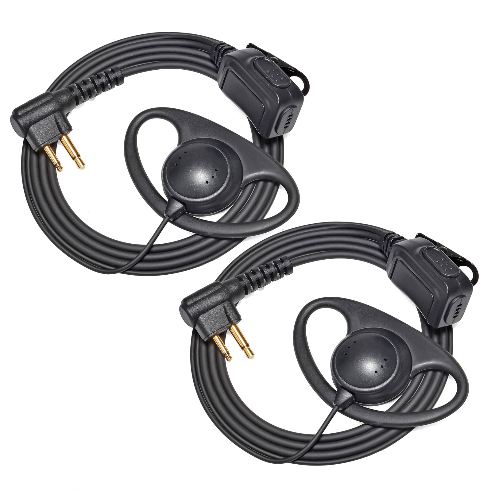 YNIBST 1-Wire D-Shape Earpiece Two Way Radio Headset with PTT Mic for ...