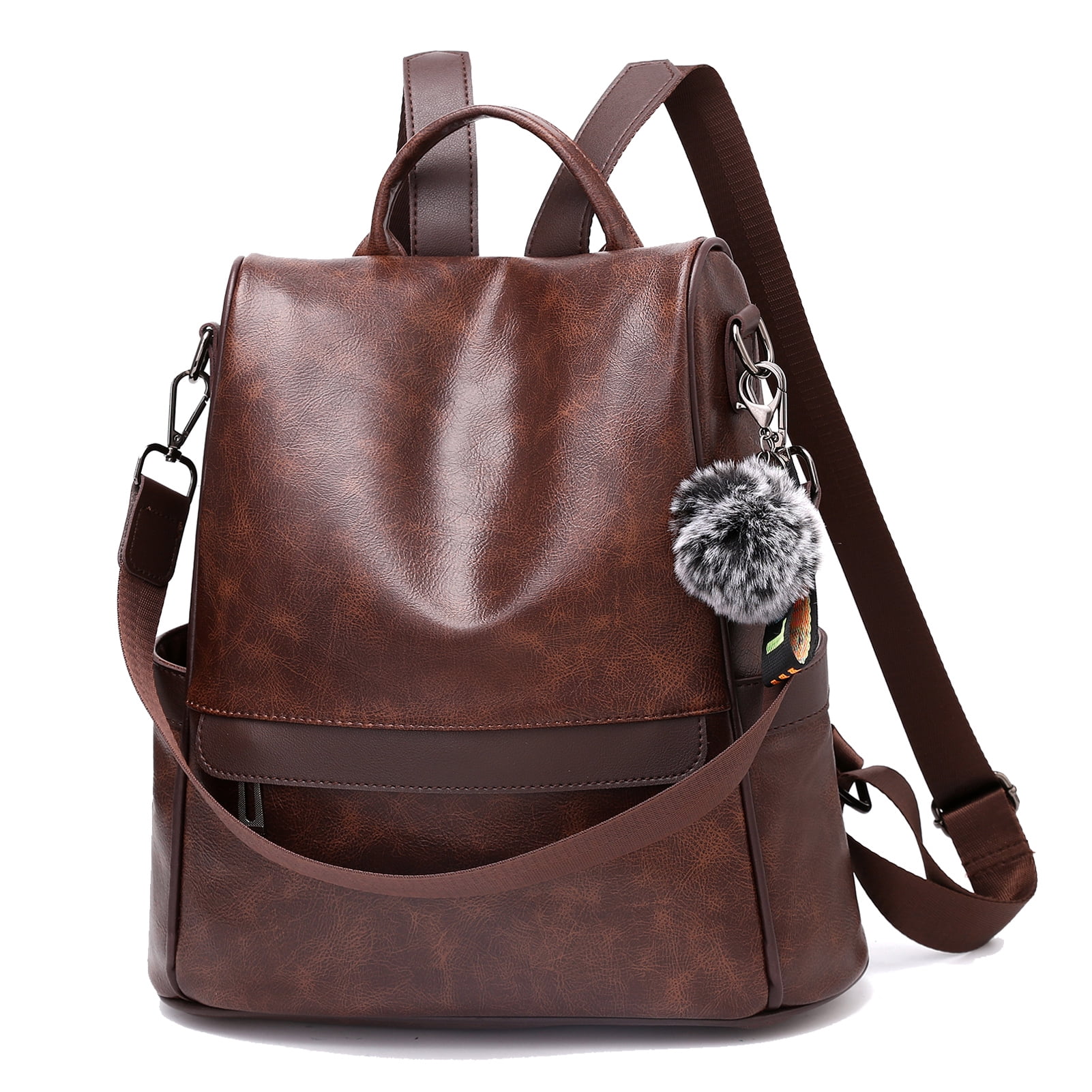 YNIQUE Women's Leather Convertible PU Backpack Purse, Anti-Theft ...
