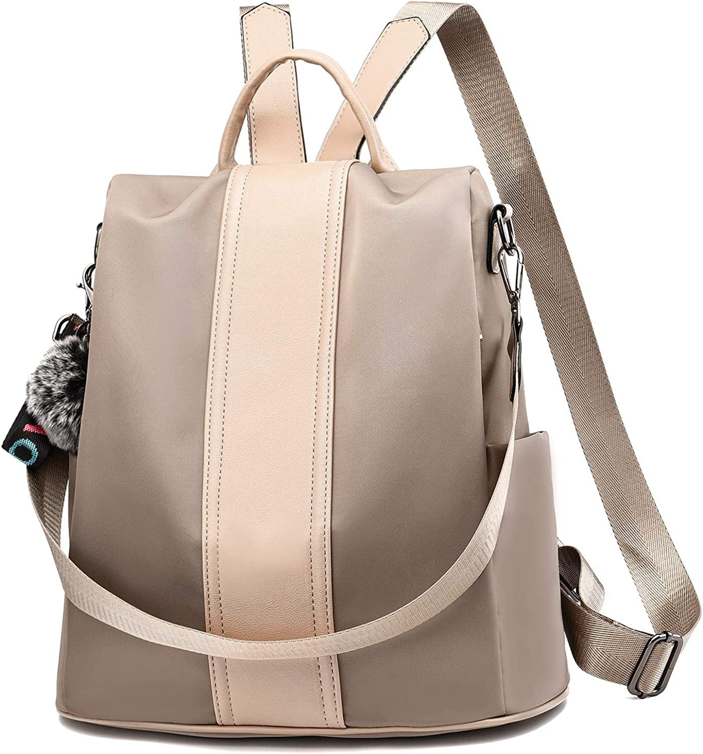 YNIQUE Women's Anti-theft Waterproof Nylon Backpack Purse, PU Leather ...