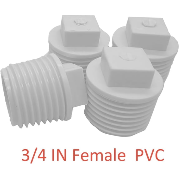YNTVV-20 Pack 3/4 Inch PVC Pipe Male Thread Plug, Threaded Pipe End Cap ...