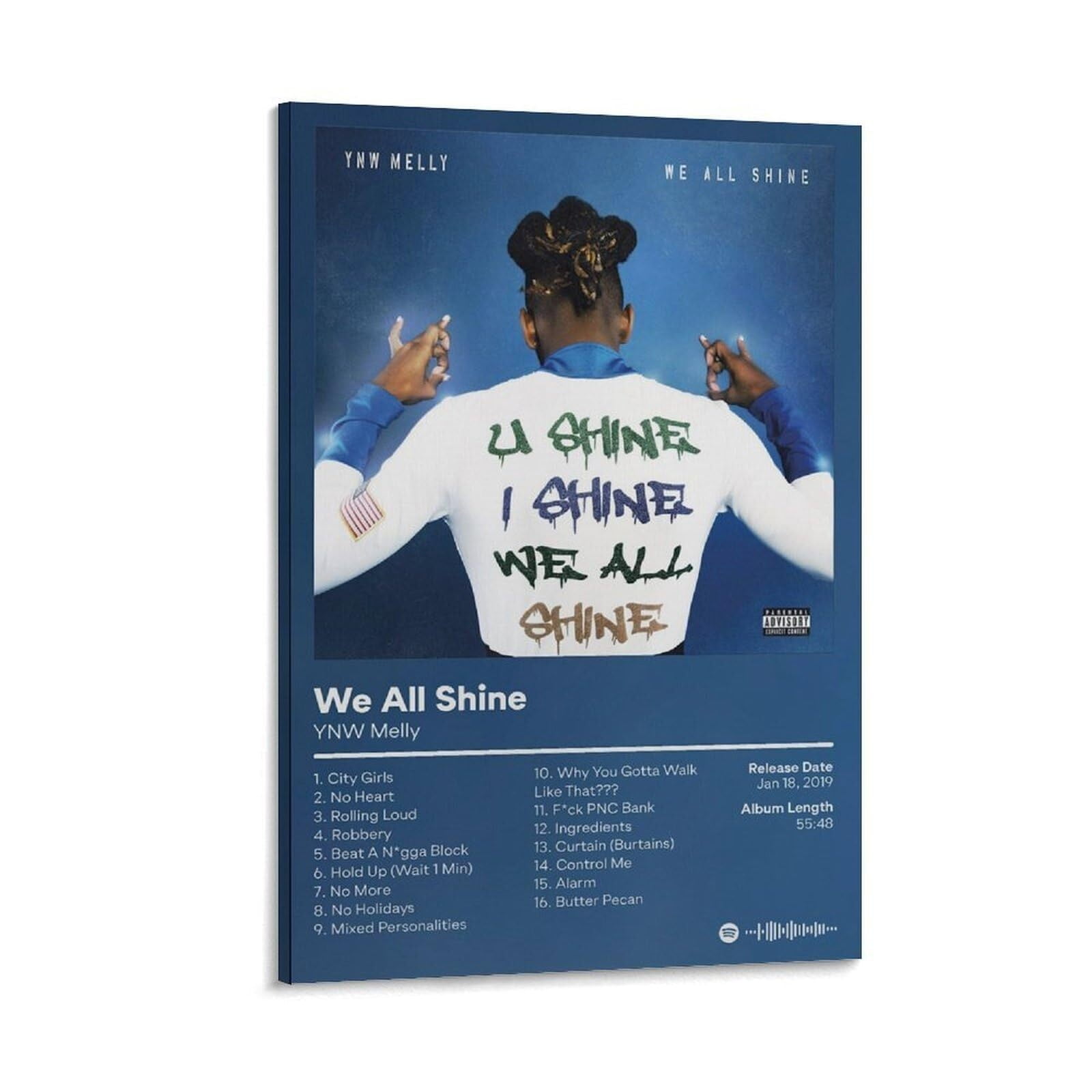 YNW Melly - We All Shine Canvas Poster Bedroom Decoration Landscape ...