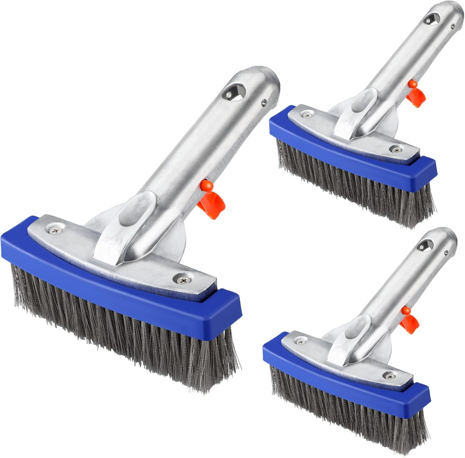 YNXGR 3 Pcs 5.5 Inch Pool Brush Head Stainless Steel Pool Brush Heavy ...
