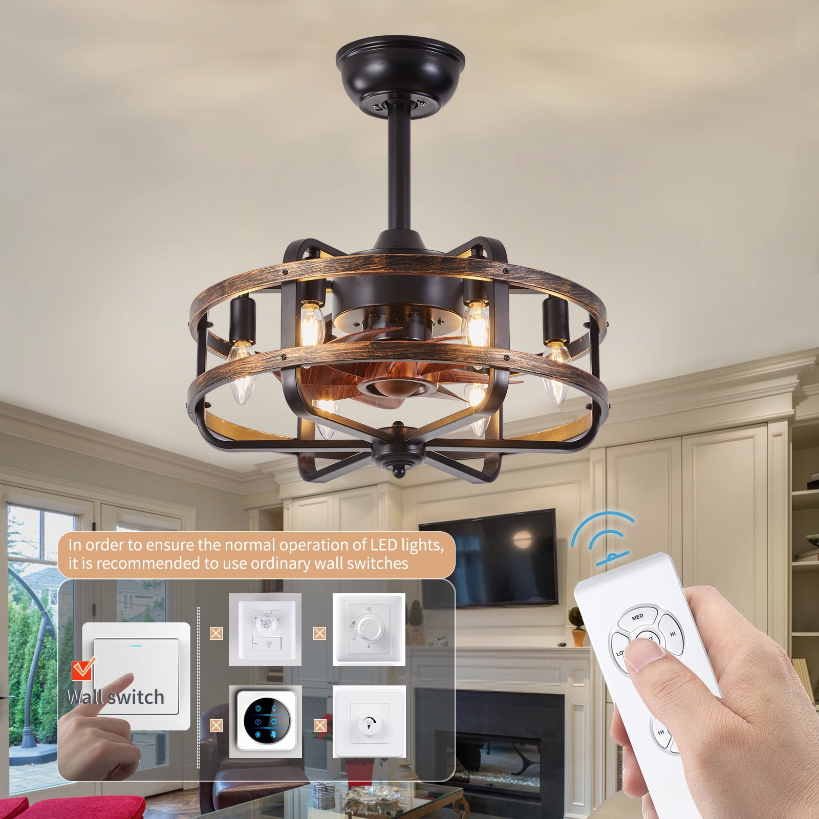 Vintage Ceiling Fan Light