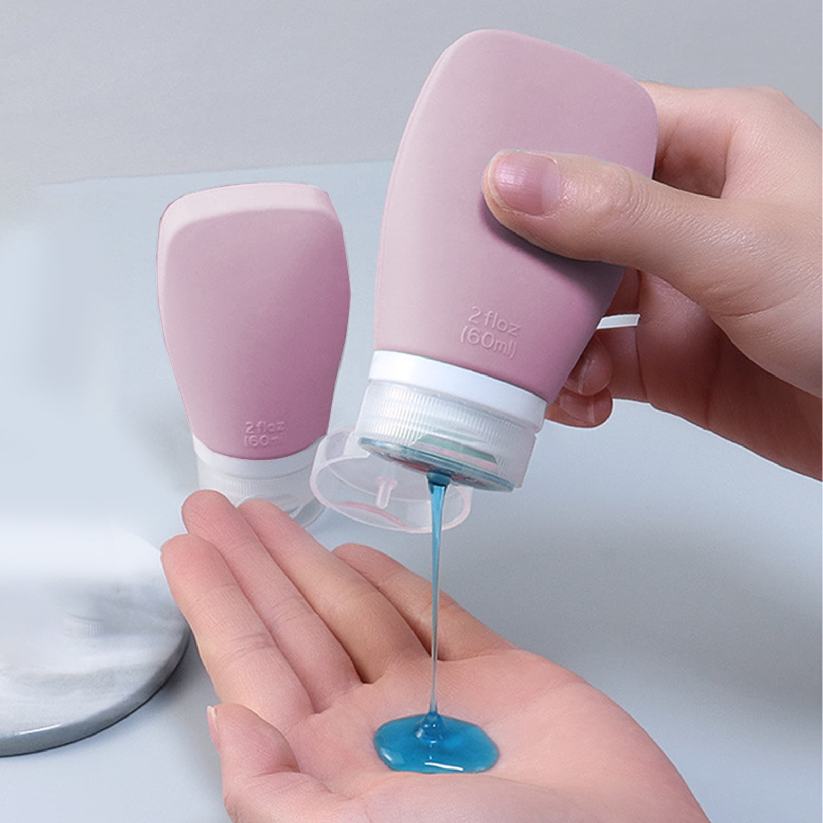 YOBOLK Bathroom Accessories 60ml Cosmetics Sample Empty Bottle Shampoo ...