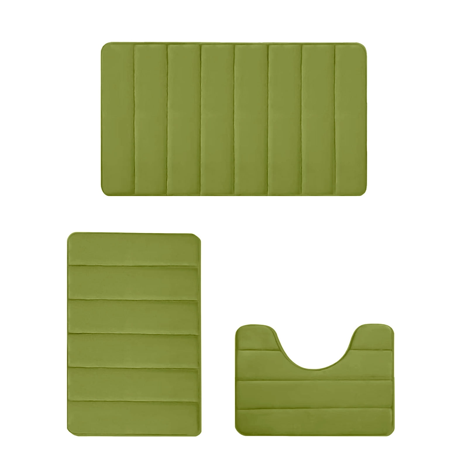 YOBOLK Bathroom Accessories Memory Foam Bath Mat Set Bathroom Rugs For ...