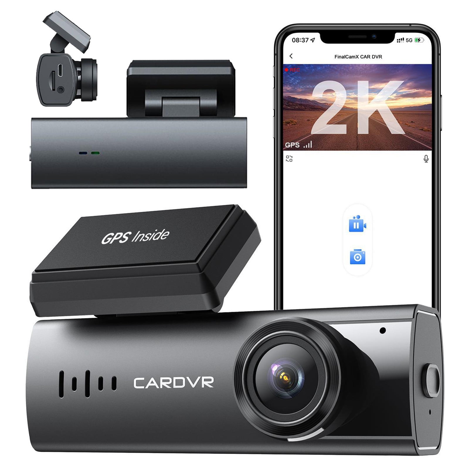 YOBOLK Car Accessories Dash Cam WiFi 2K Ultra 1440P Front Car Camera ...