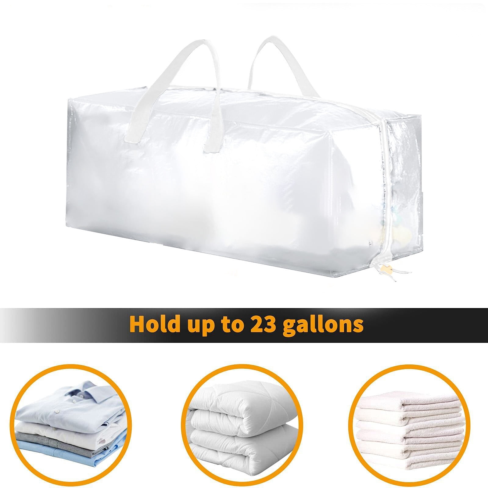 YOBOLK Closet Organizers and Storage 23Gallons Moving Bag Water Proof ...