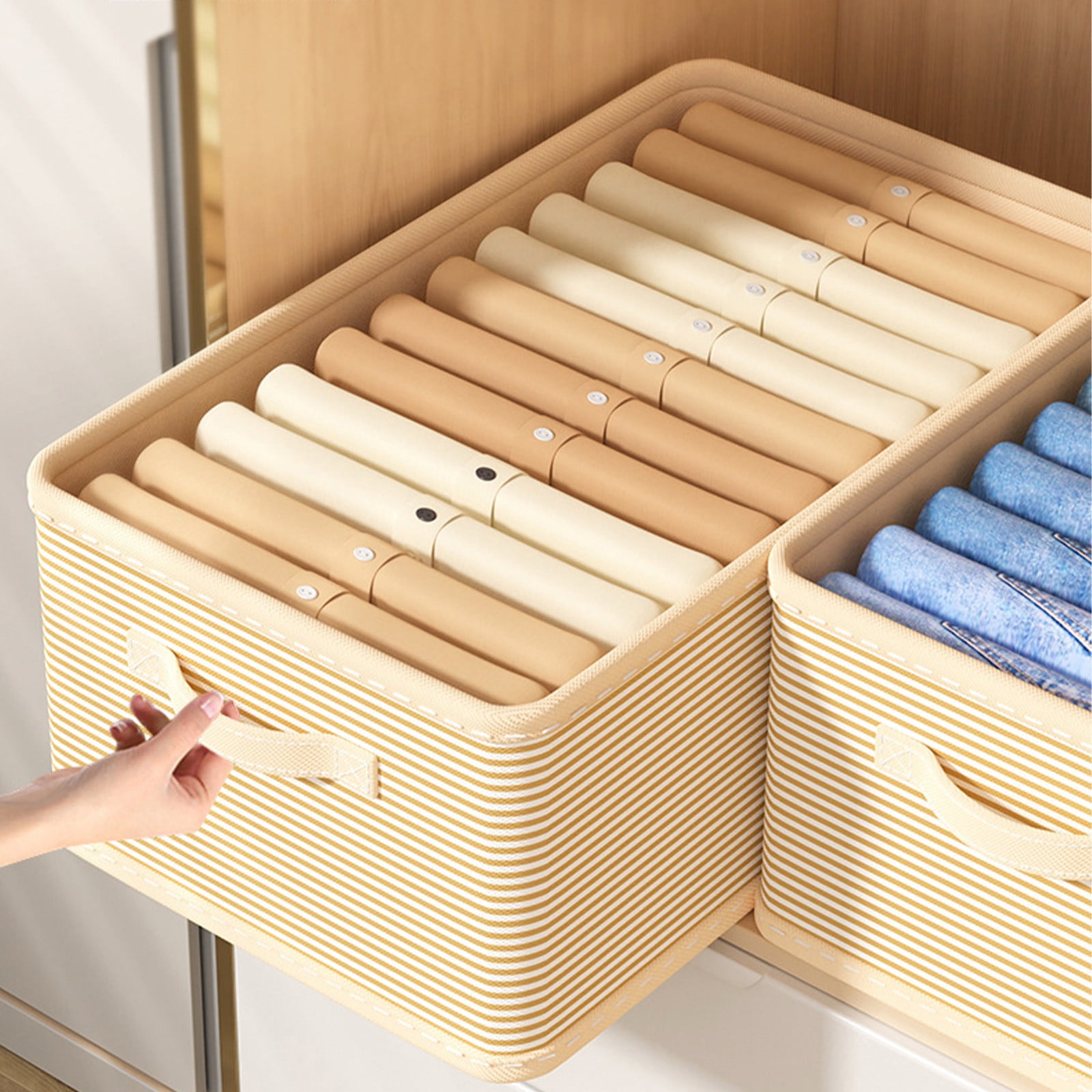 YOBOLK Closet Organizers and Storage Clothes Sorting Storage Box Home ...