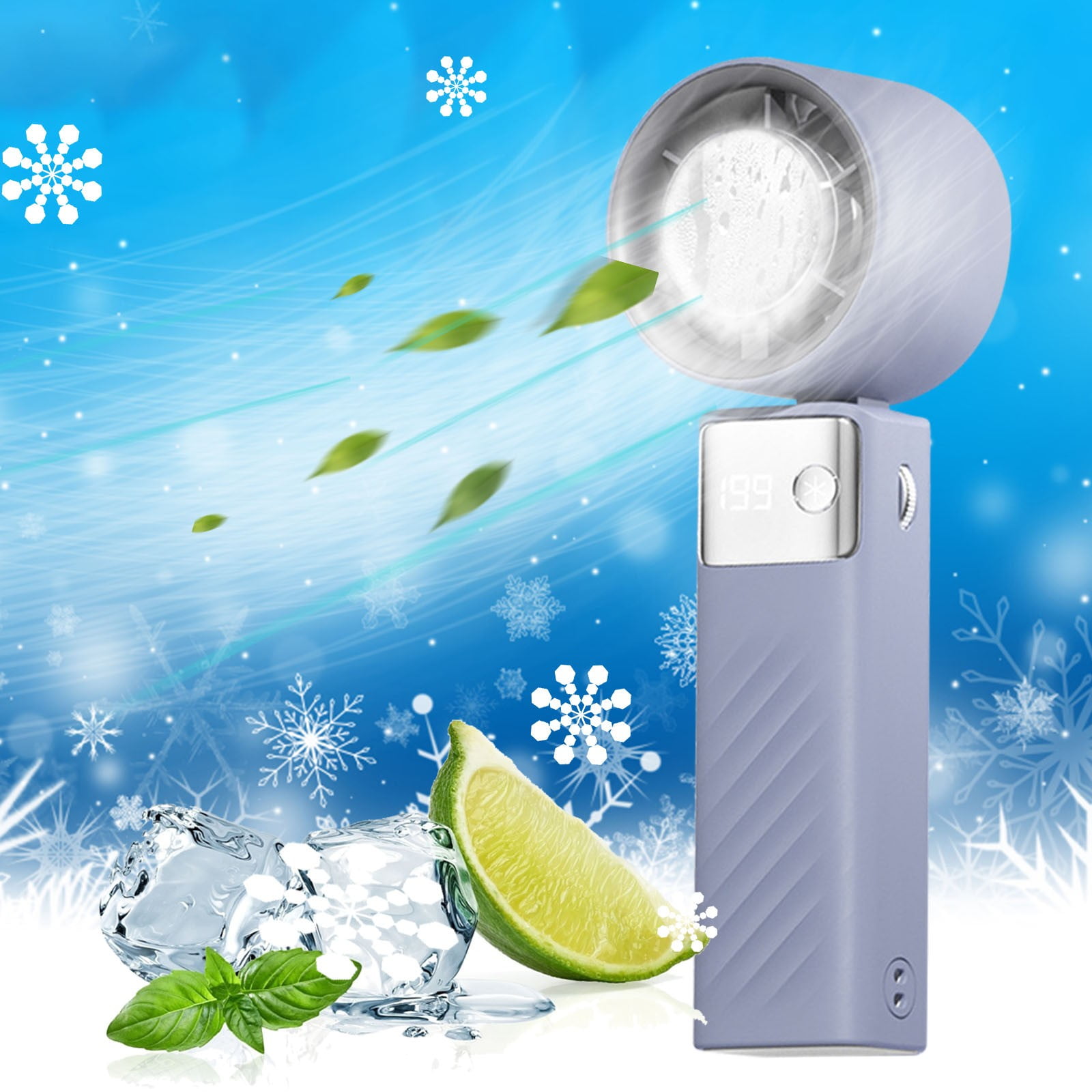 YOBOLK Fan Handheld Fan Portable USB Small Fan 4000mAh Charging Model ...