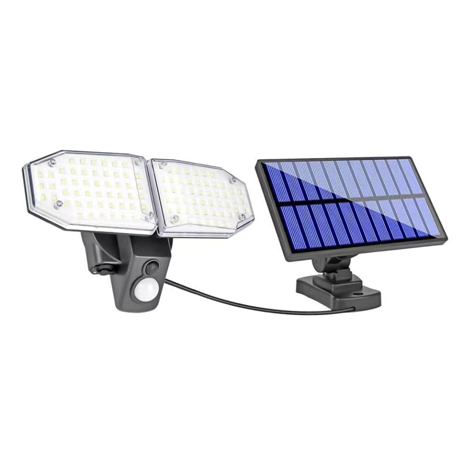 YOBOLK Garden Solar Wall Lamp, Three Head Lamp, Intelligent Dual Head ...