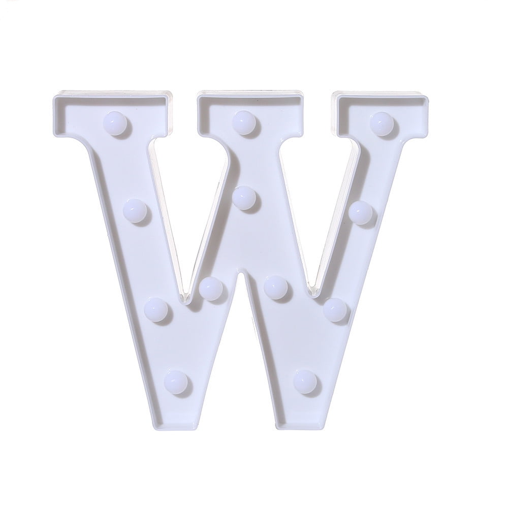 YOBOLK Home Decor Clearance Alphabet LED Letter Lights Light Up White ...
