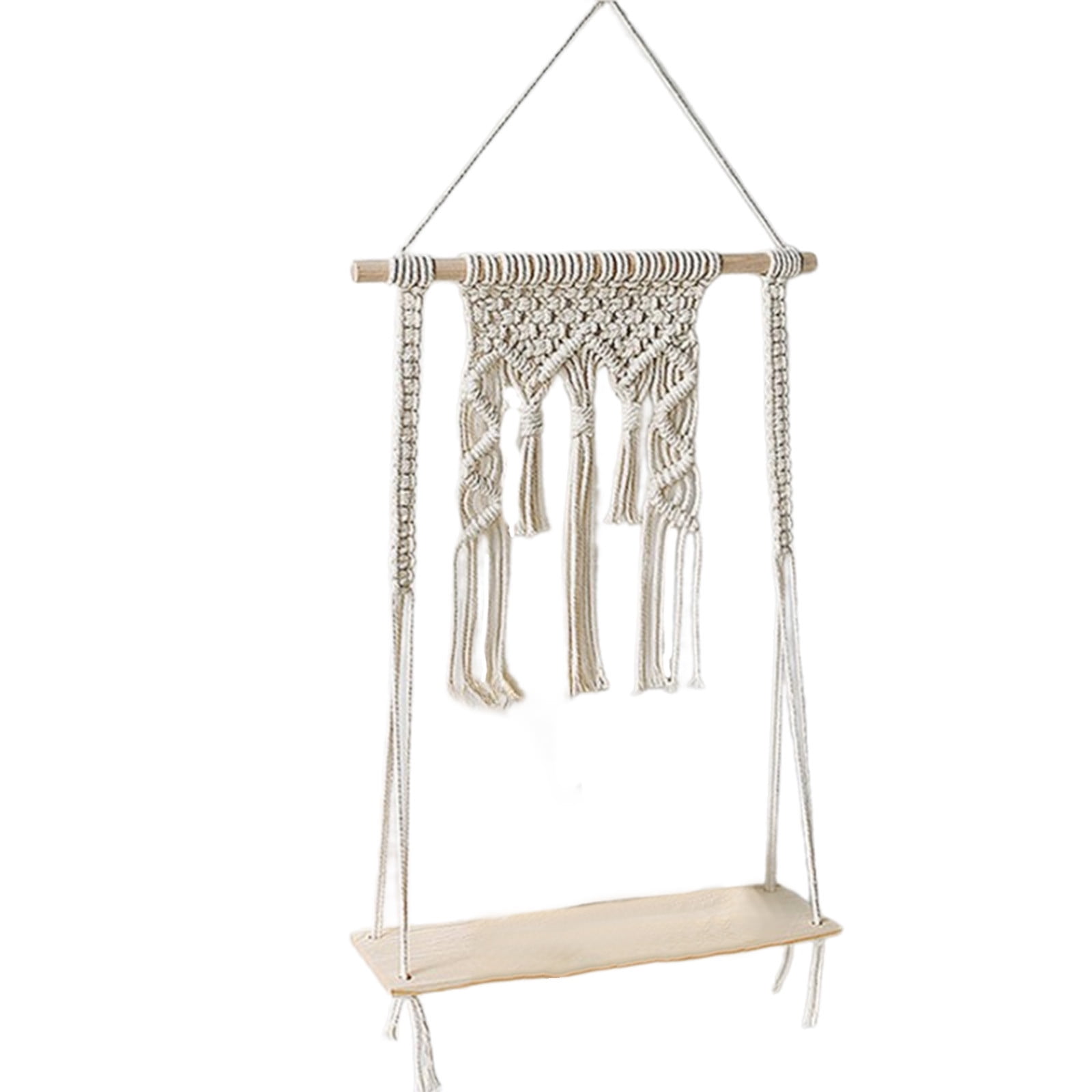 YOBOLK Home Decor Garden Decor Woven Hanger Plant Hanger Shelf Floating ...