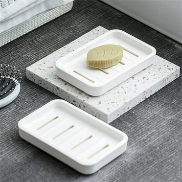 Tahtuvzn Home and Kitchen Large Soap Box Size Drainable Holders Double ...